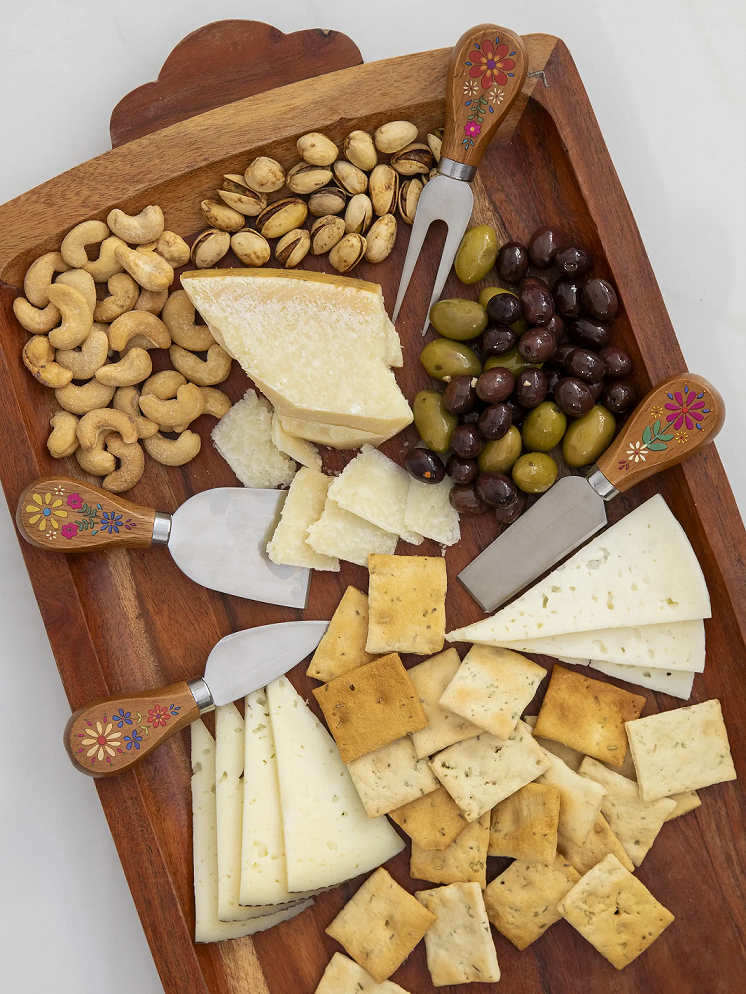 Natural Life Folk Floral Cheese Knives, Set of 4 – Bella Bea Boutique, ATX